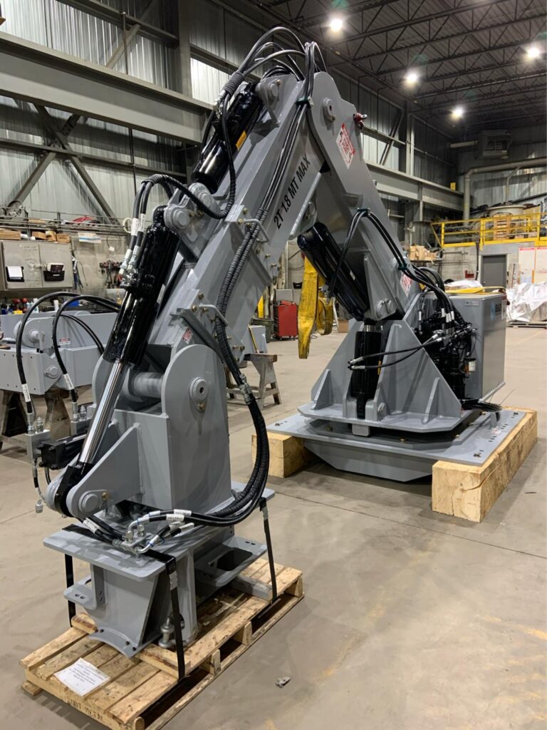 Pedestal Boom Wheel Motor Handler Attachment | B&D Manufacturing