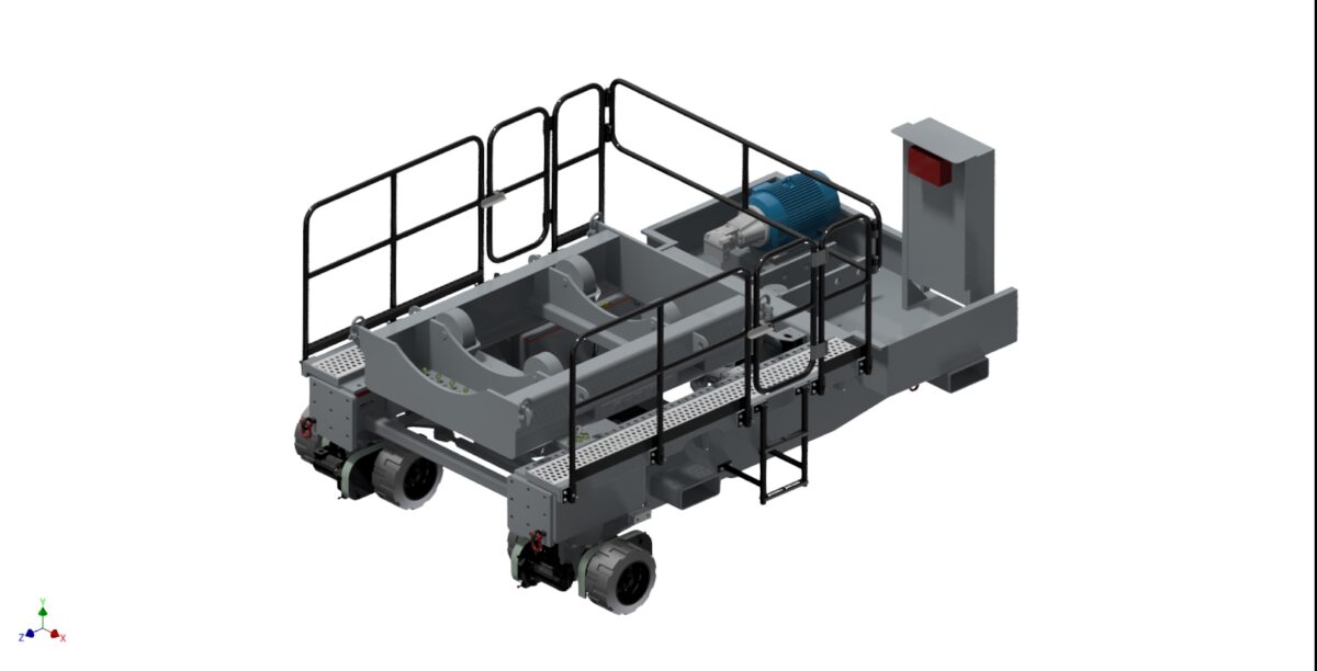 Pedestal Boom Wheel Motor Handler Attachment | B&D Manufacturing