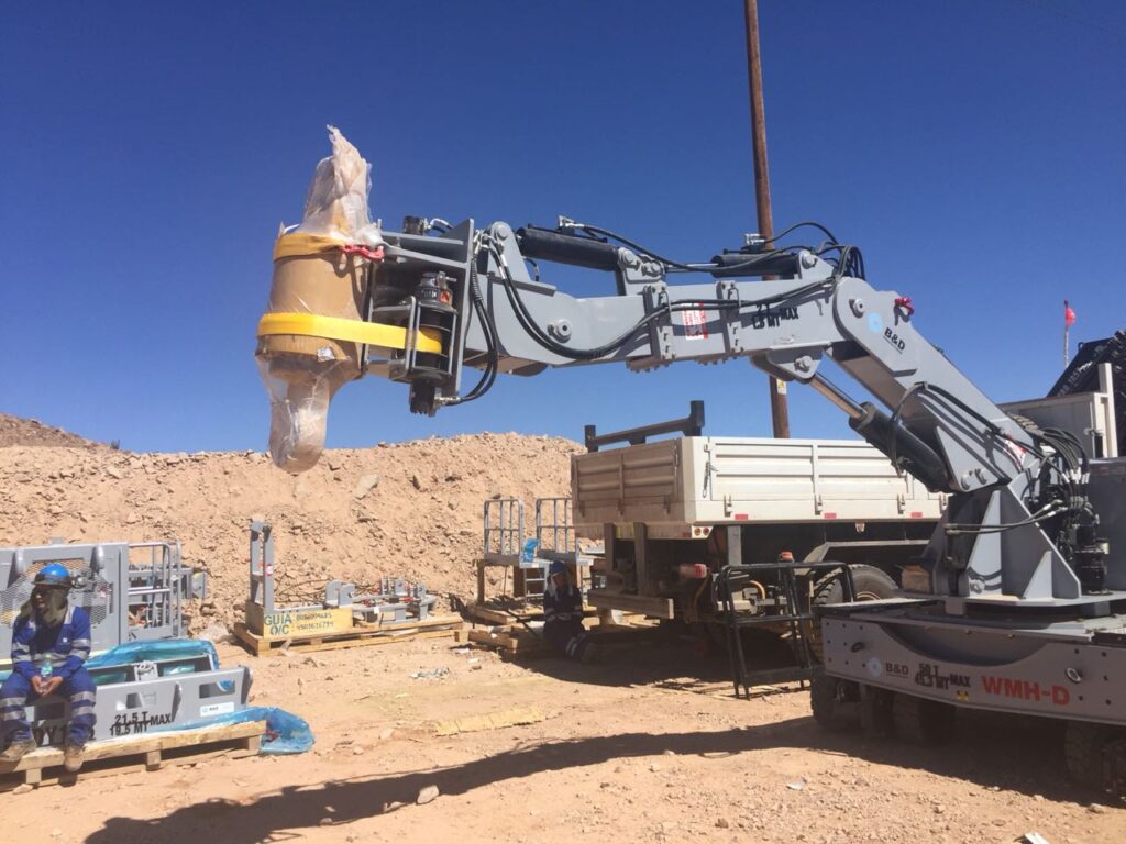 Pedestal Boom Wheel Motor Handler Attachment | B&D Manufacturing